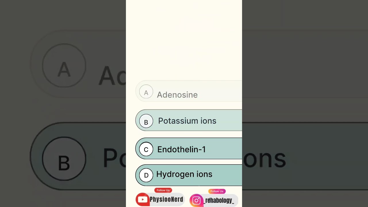 Day  42:: Quick Physiology MCQs to Test Your Knowledge! 🧬 #quiz  #biology