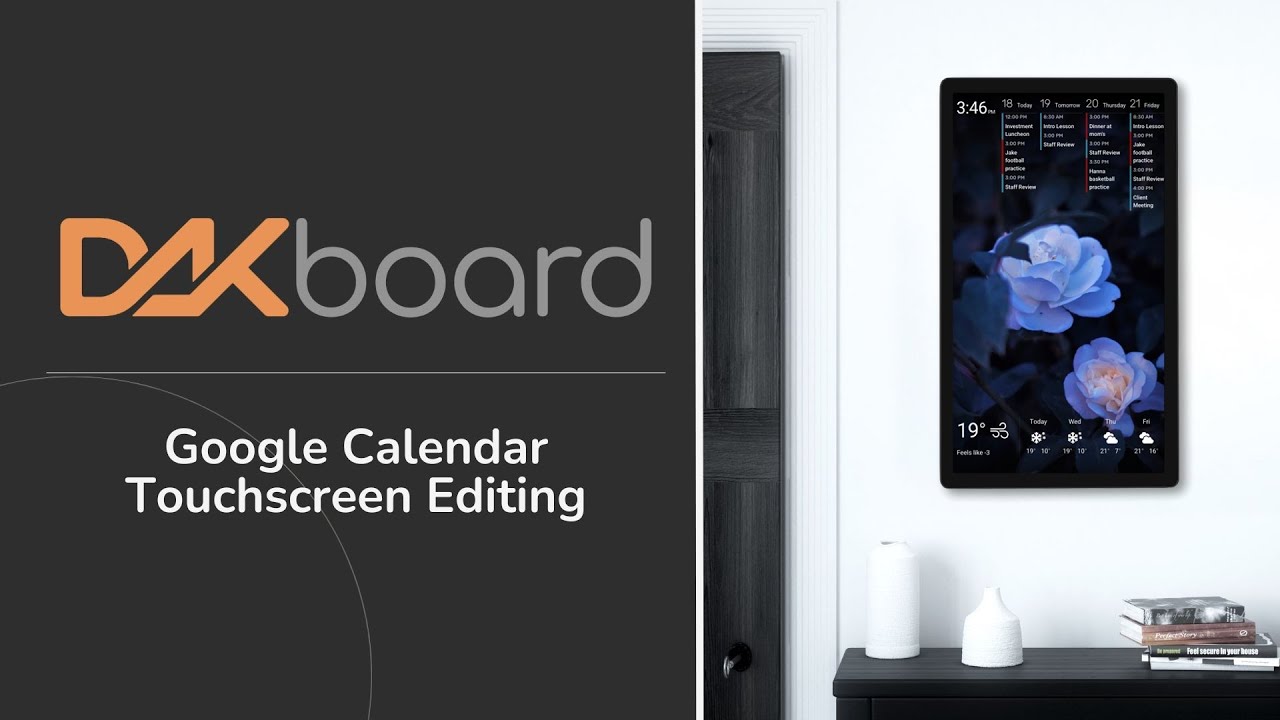 Google Calendar Touchscreen Editing