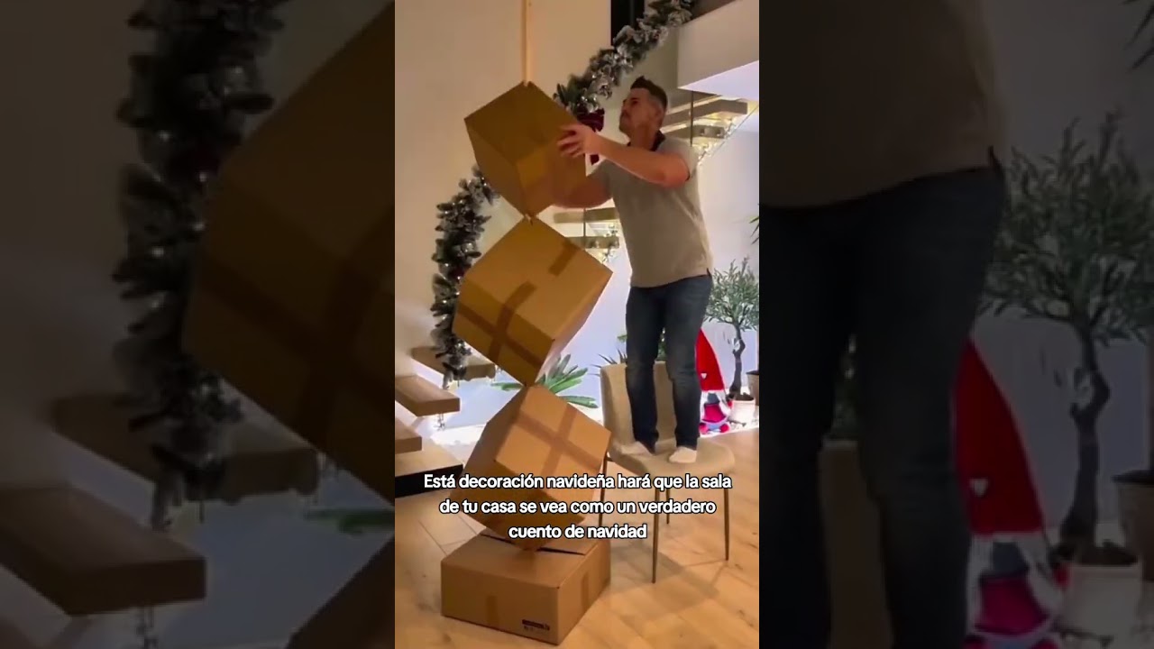 🚨 La idea navideña más VIRAL con cajas de cartón 👆