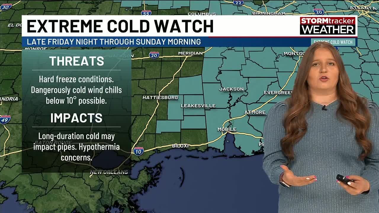 Arctic air mass moving in late Friday; extreme cold expected for weekend