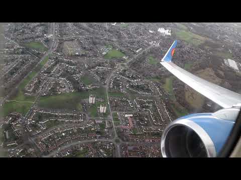 Take off and Climb out of Birmingham (BHX) Airport 737-800 G-JZHD Jet2