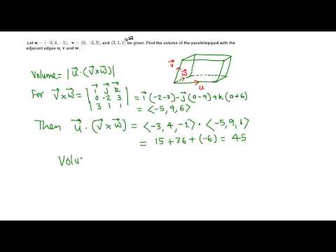 Calc III: Volume of a parallelepiped