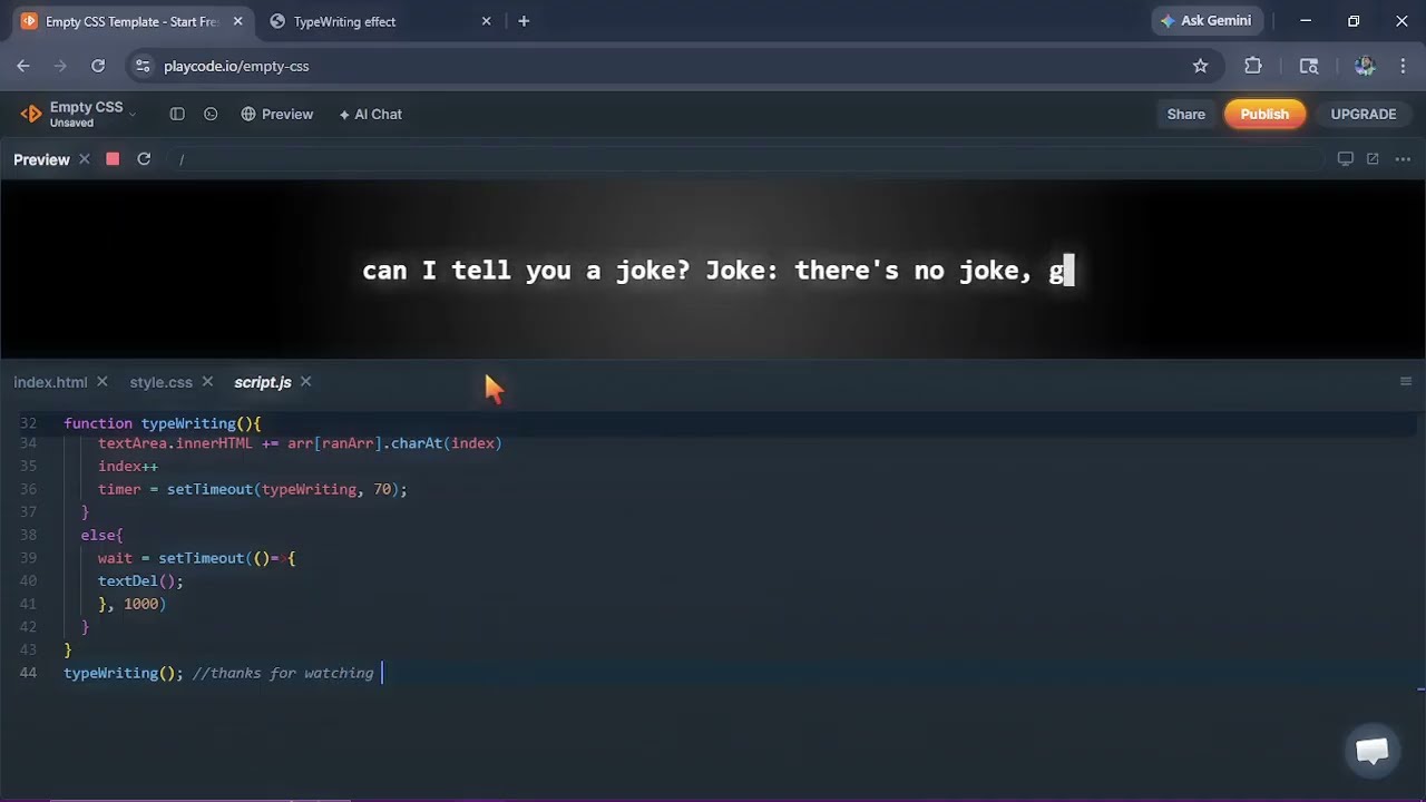 TypeWriting effect | HTML CSS JS | codeTips