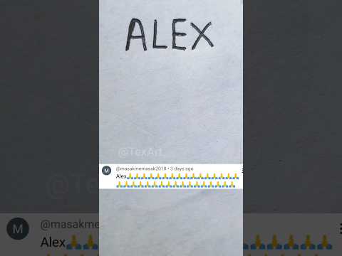 😍❤🔥Alex Name Logo "Comment Your Name" #alex #logo #youtubeshorts #viral #shorts