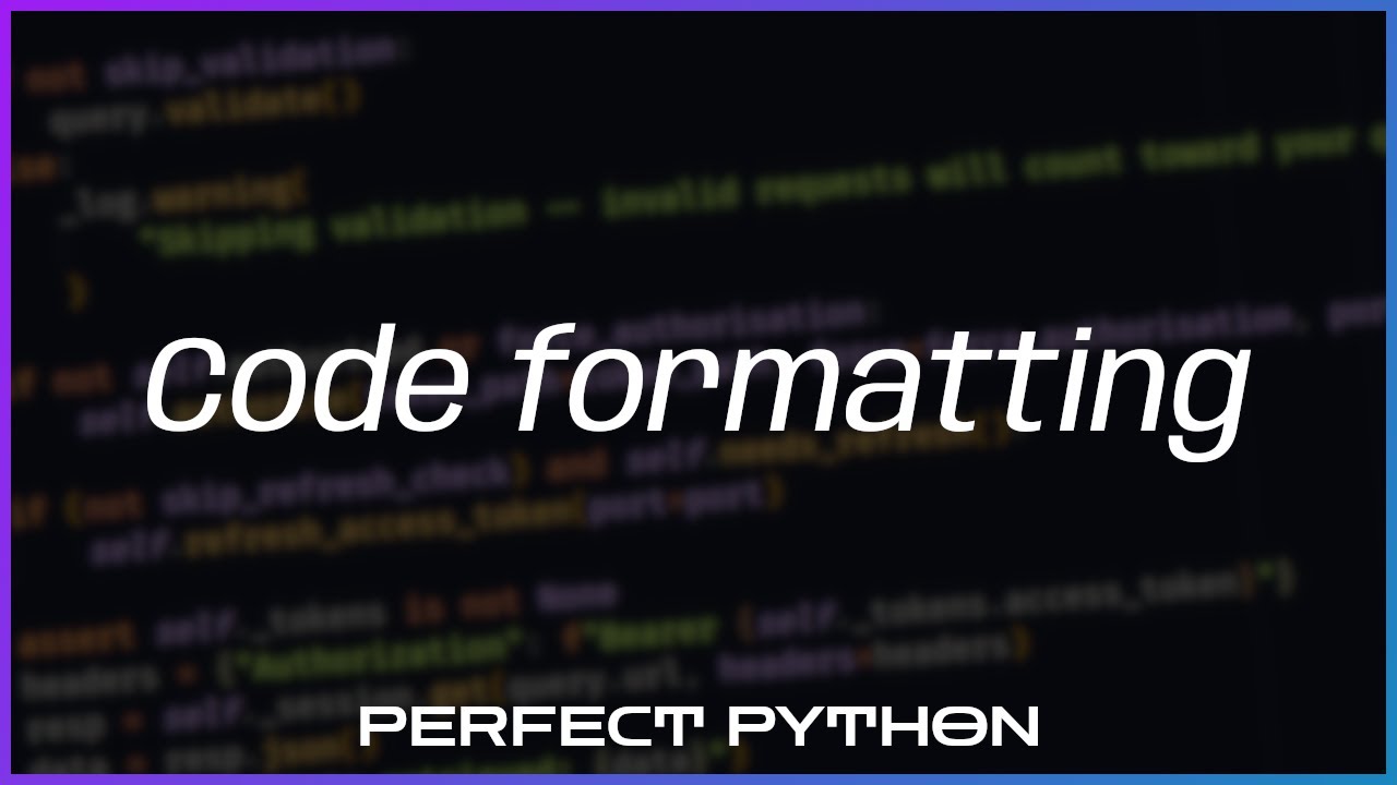Code formatting with Black — Perfect Python