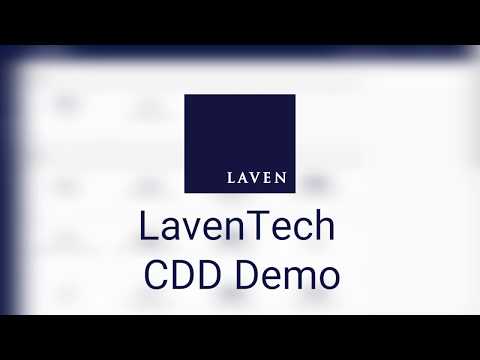 LavenTech Tutorial: Client Due Diligence (CDD)