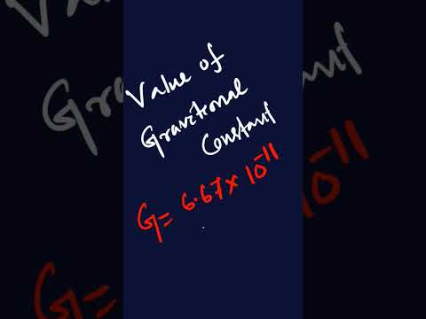 value of gravitation constant.....