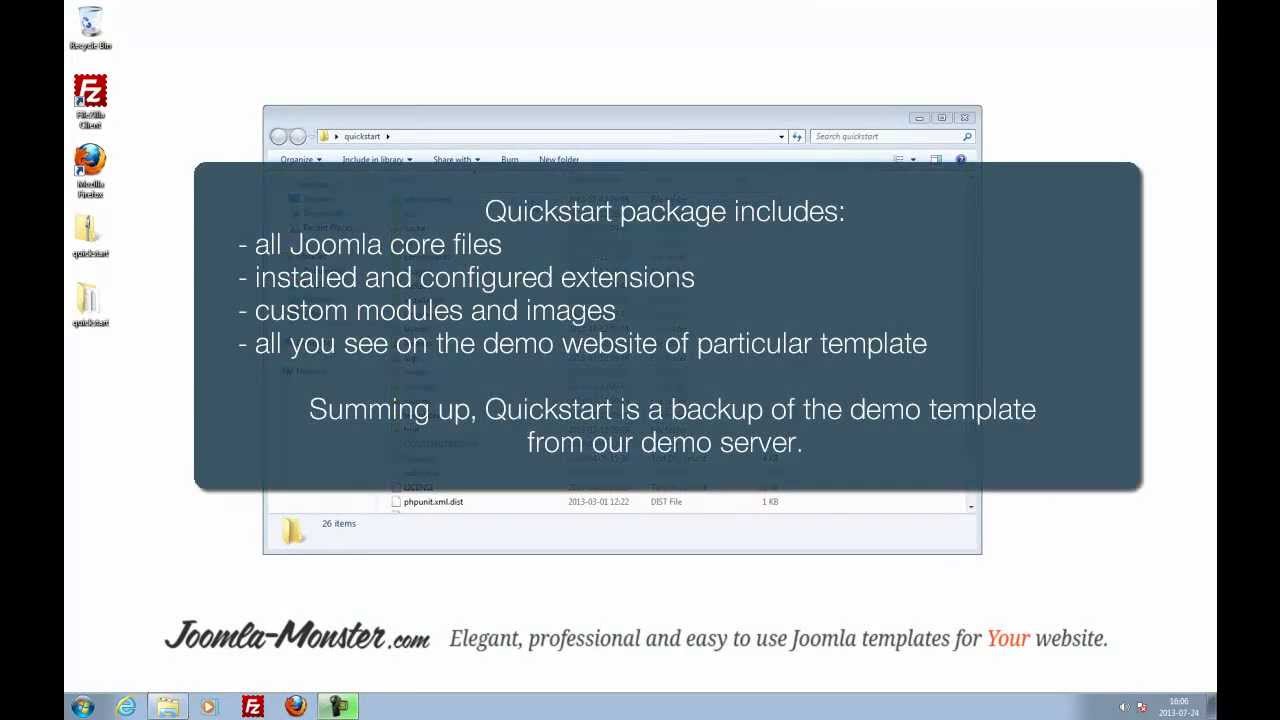 Joomla! 3 Quickstart Installation Guide - OLD VIDEO