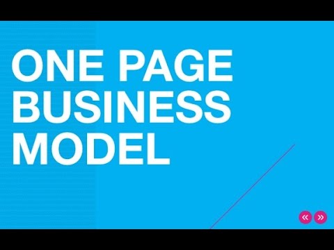 The One Page Business Model - Lean Canvas
