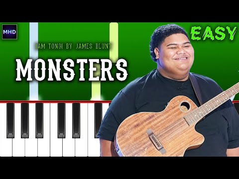 Iam Tongi - Monsters - Piano Tutorial [EASY] (American Idol)