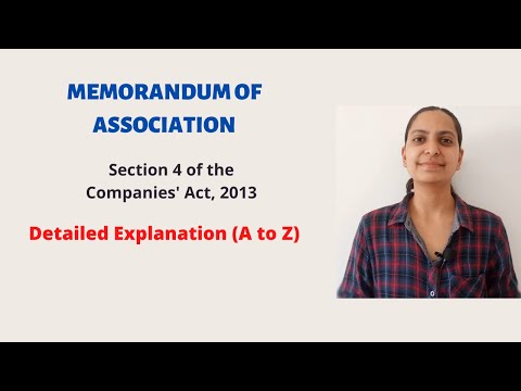 What is Memorandum of Association (MOA) | Company Law (Part- 2) | Explained| Formation of a Company