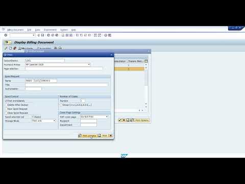 Sap sales invoice printing and making Pdf file and Save