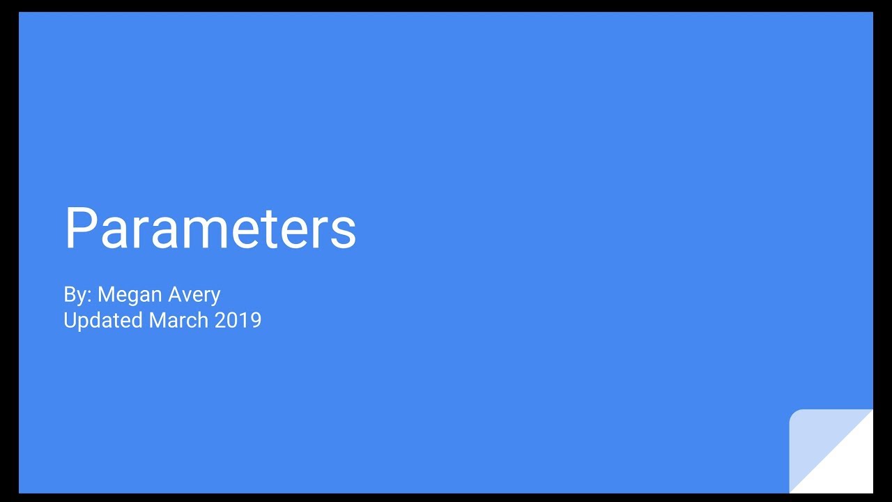 Parameters