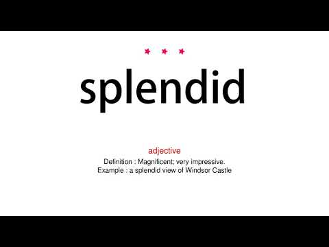 How to pronounce splendid - Vocab Today