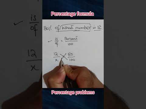 percentage formula - 80% of what number is 12 #viralvideo