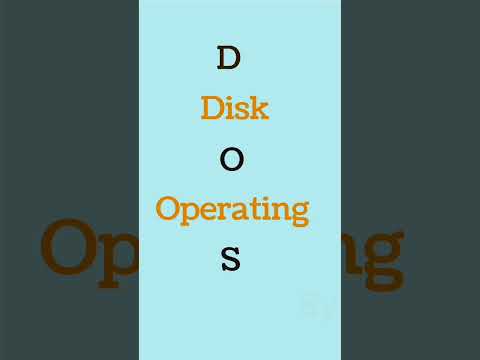 Full form of DOS#viral #Yu education