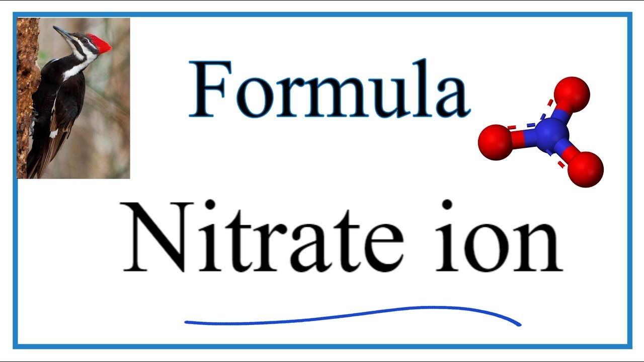 How to Write the Chemical Formula for Nitrate ion