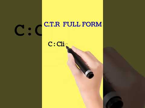 C.T.R full form | full form of CTR | #fullform