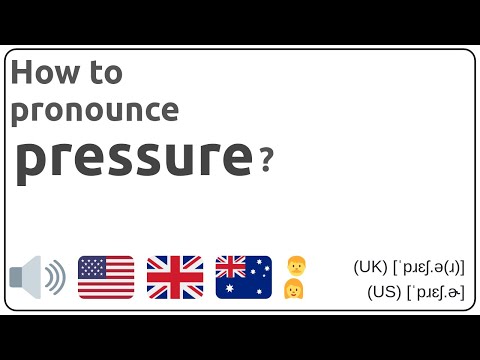 How to pronounce pressure in english?