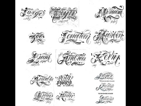 mas de 100 ideas de letras nombres para tatuar/mas de 100 diseños lettering para tatuar/rebes