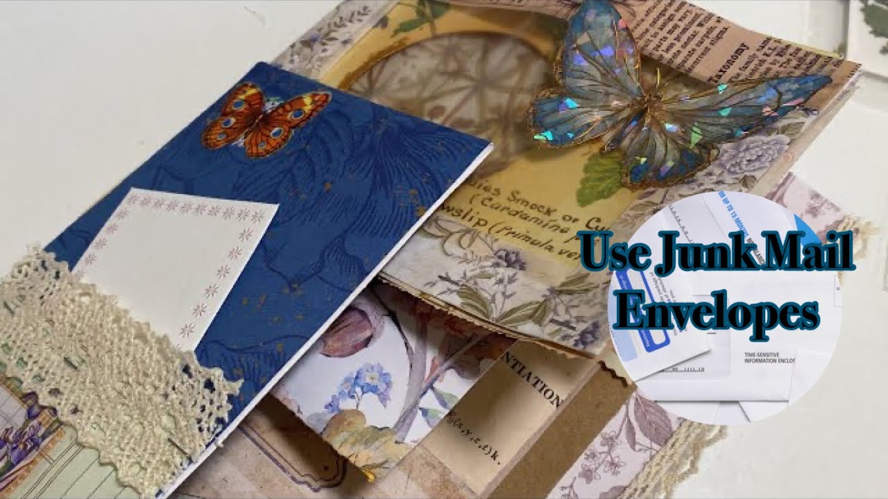 Stacked envelope junk journal process using junk mail envelopes