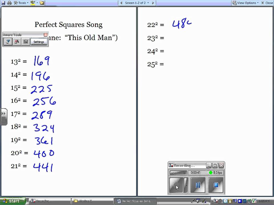 Perfects Squares Song.wmv