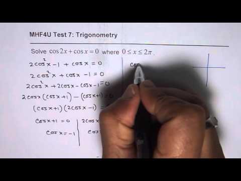 MHF4U Solve Test Trig Equation by Factoring
