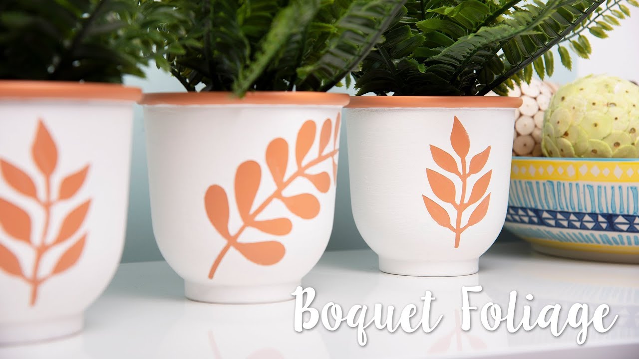 How to Stencil Plant Pots - Sizzix
