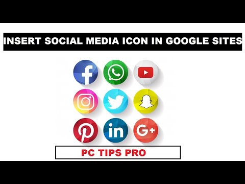 Google Sites - Insert Social Media Buttons/Icons