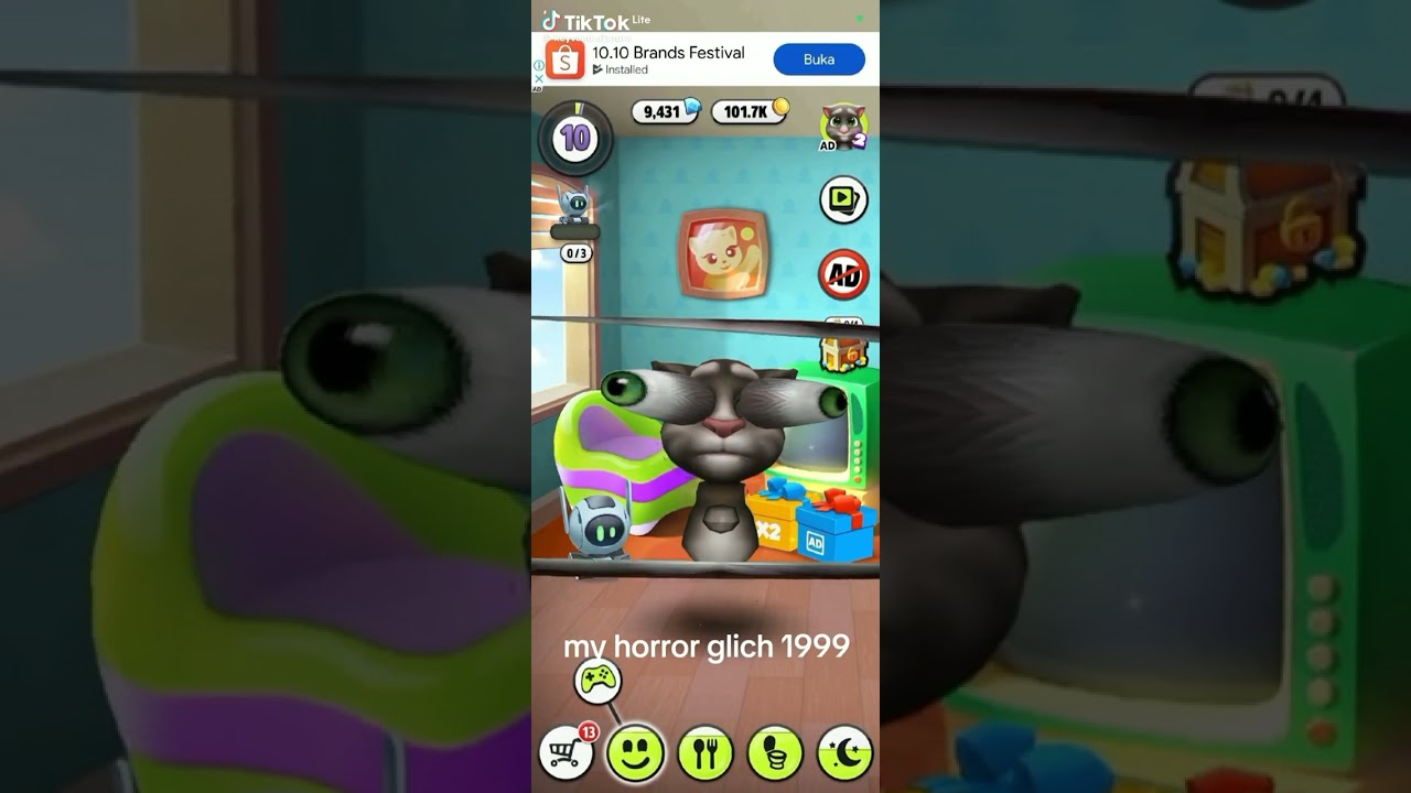 my horror glitch 1999 #talkingtom #talkingtomglitch
