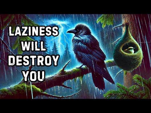 Best Motivational Story to Overcome Laziness | A Lazy Crow And Sparrow Story |
