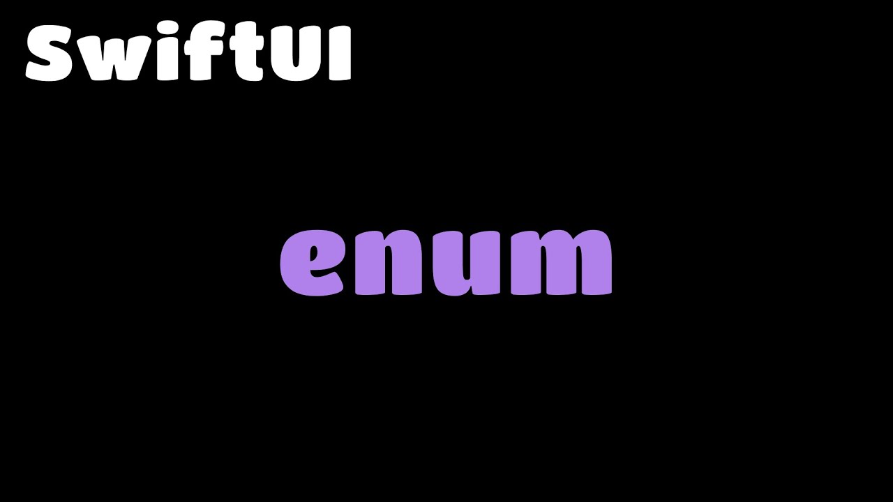 SwiftUI Dropdown Tutorial Part 2 : enum