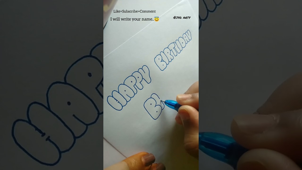 HAPPY BIRTHDAY BHARGAVI in bubble letters #art #letters #tutorial