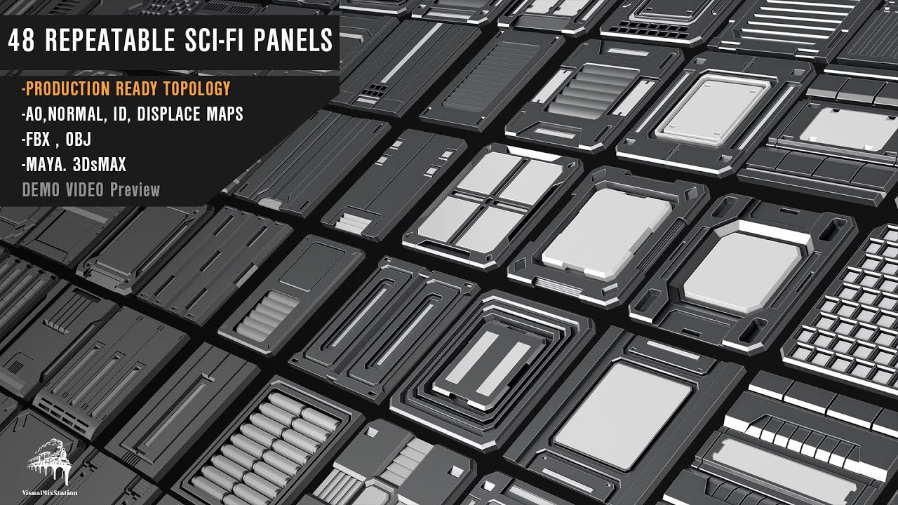 48 REPEATABLE SCI-FI PANELS