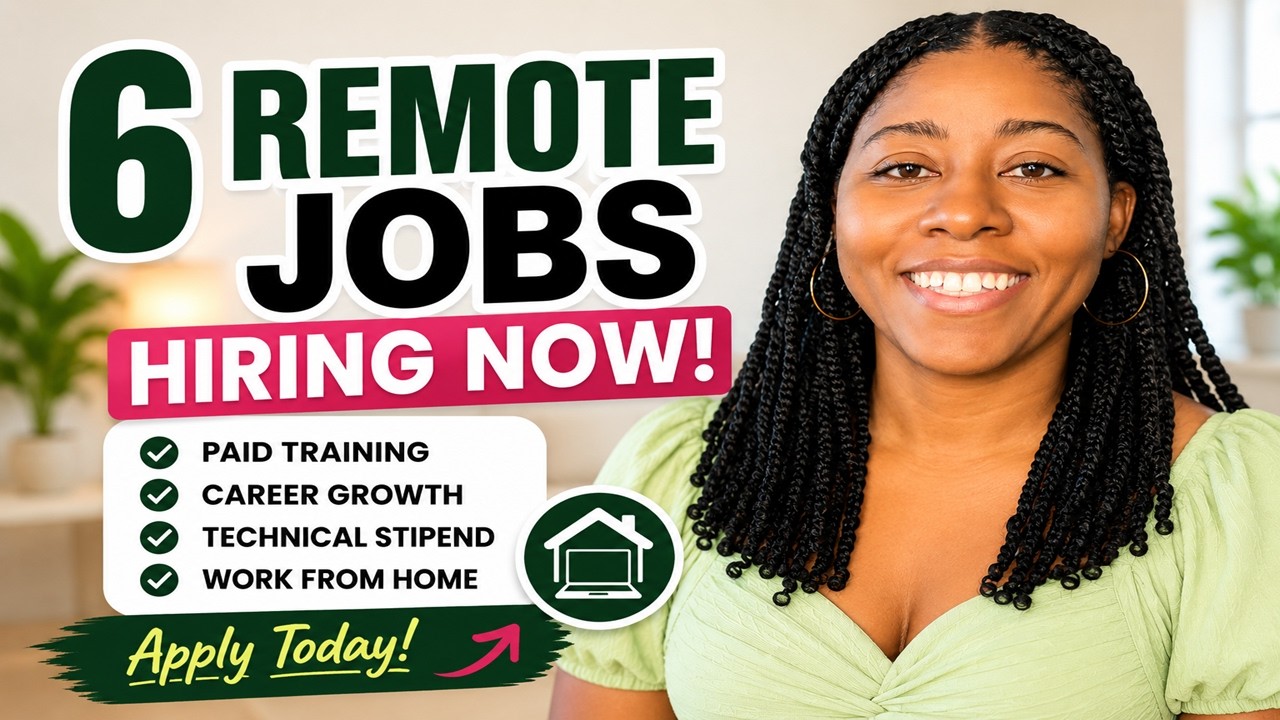 6 Remote Jobs Hiring RIGHT NOW | Paid Training, Career Growth & Work From Home Jobs