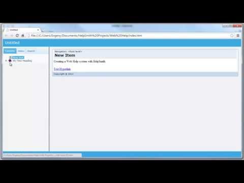How to Create a Web Help System