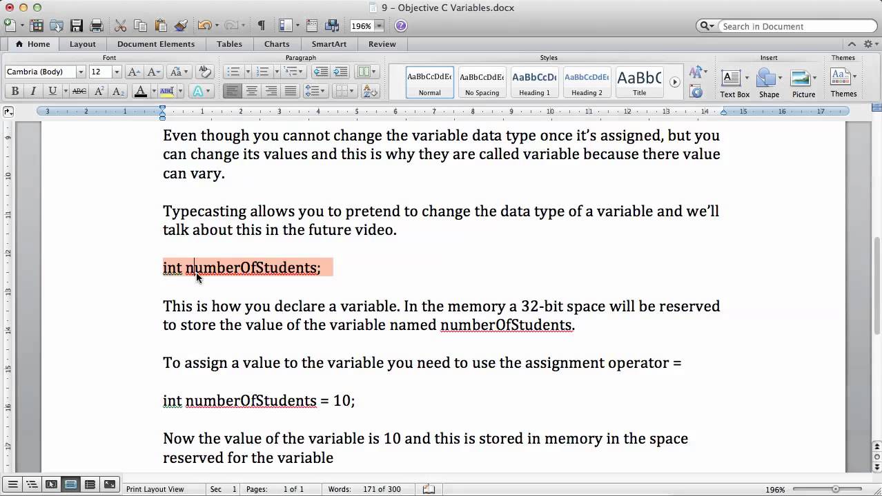 Objective-C Tutorials: 9 - objective-c variables