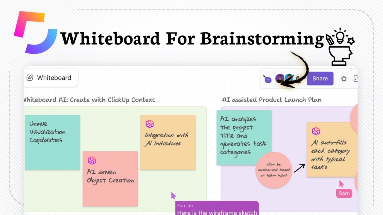 How to Use ClickUp Whiteboard for Brainstorming