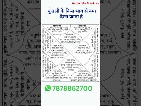 कुंडली के किस भाव से क्या देखा जाता है । #astrology #horoscope