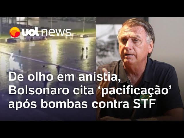 Bolsonaro defende 'pacificação nacional' após explosões no DF