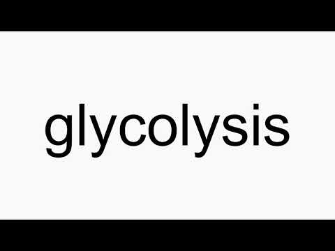 How to pronounce glycolysis