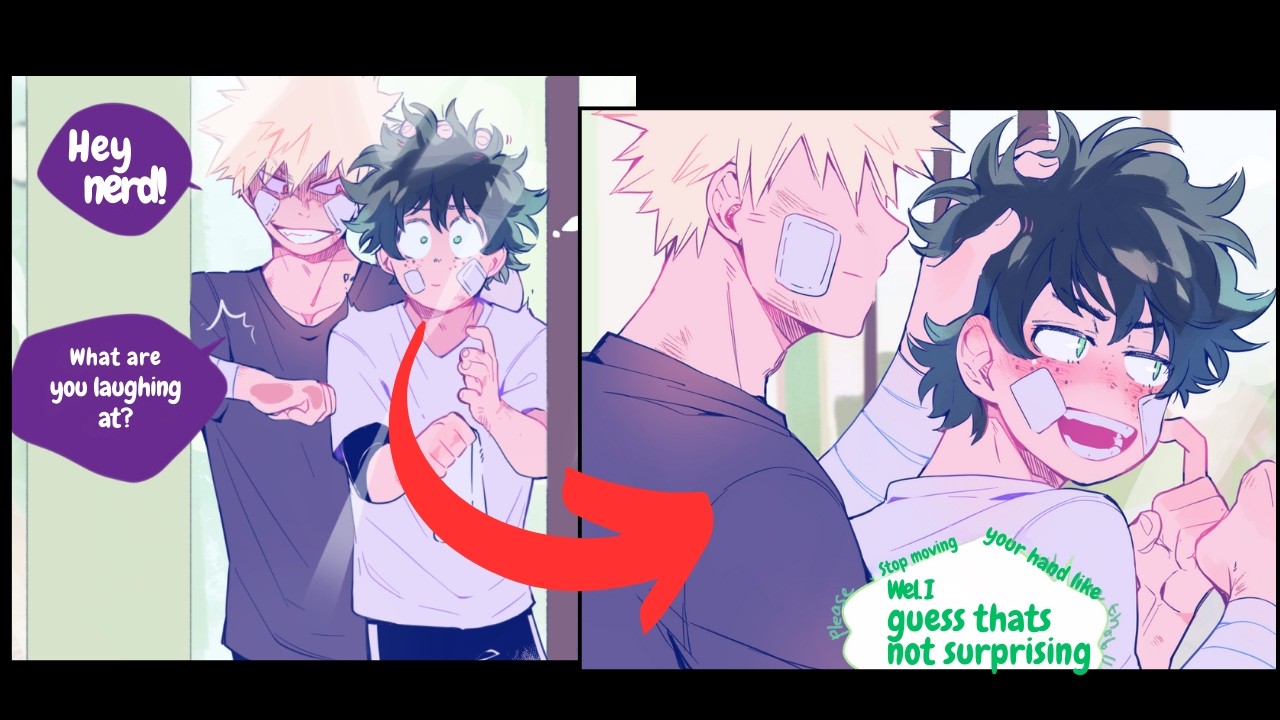 Bakudeku - Midoriya and Kacchan's Cleanup Aftermath 💥❤️  [English Comic Dub]