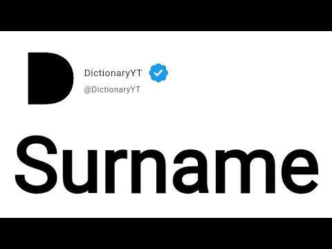 Surname Meaning in English