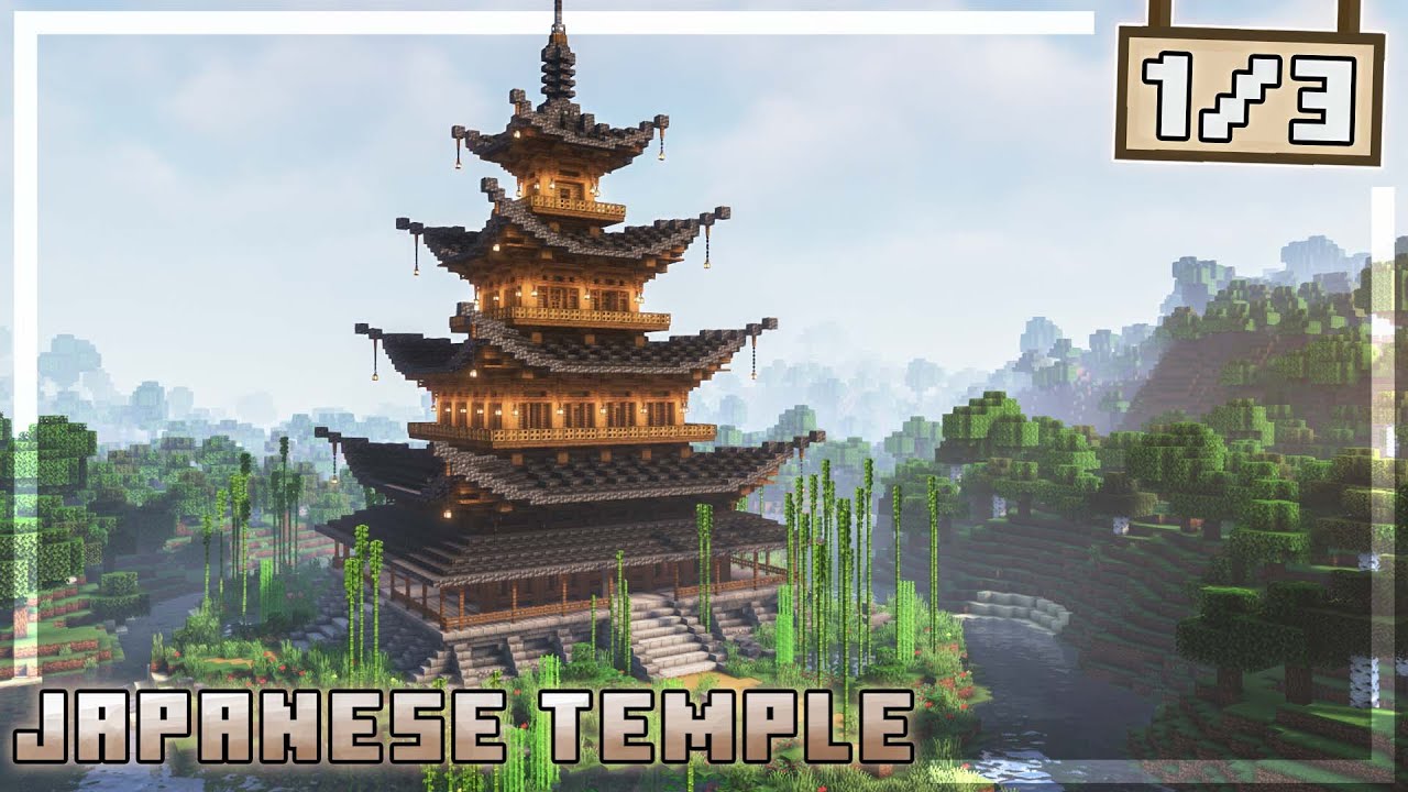 How to Build a Japanese Temple in Minecraft - [Tutorial 1/3]