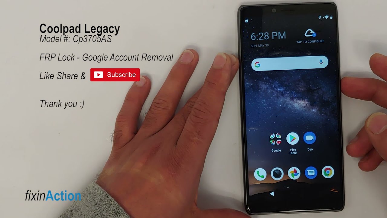 Easy Bypass Coolpad Legacy CP3705AS FRP Google Account Removal without ...