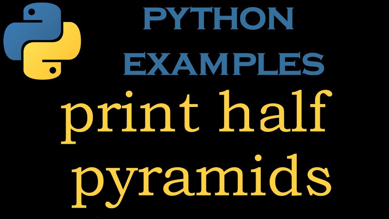Python Examples 16 # Python Program to  print half pyramid