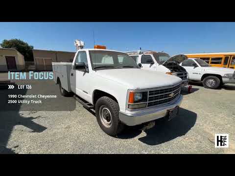 Surplus Liquidation Auction! Lot 126: 1990 Chevrolet Cheyenne 2500 Utility Truck