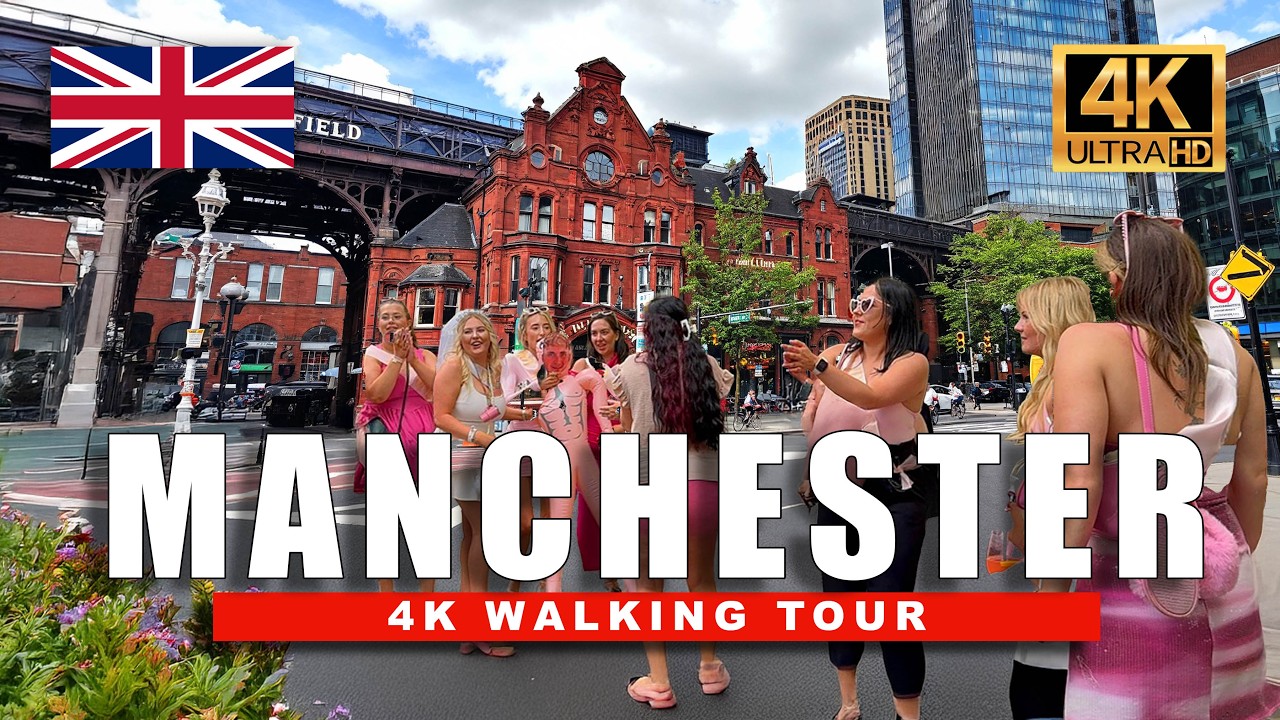 Explore Central Manchester on a Sunny Summer Day | 4K HDR Walking Tour