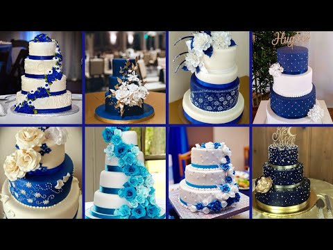 wedding Cake π designs || Royal blue wedding π cake designs || Romantic wedding cakes designs π