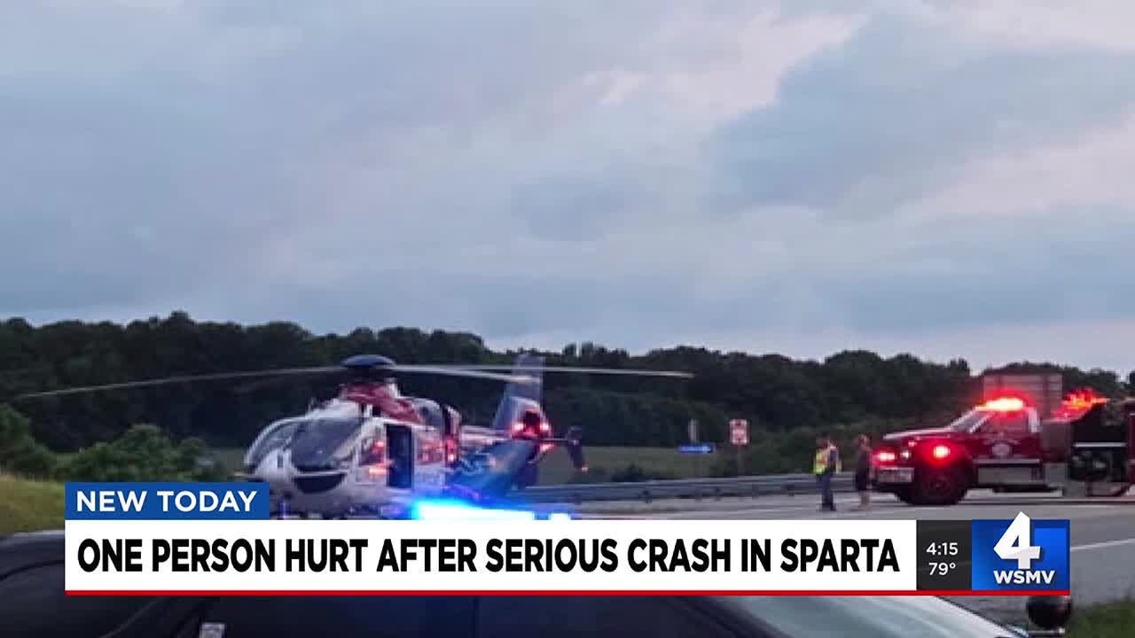 Driver pulled from vehicle after violent crash in Sparta